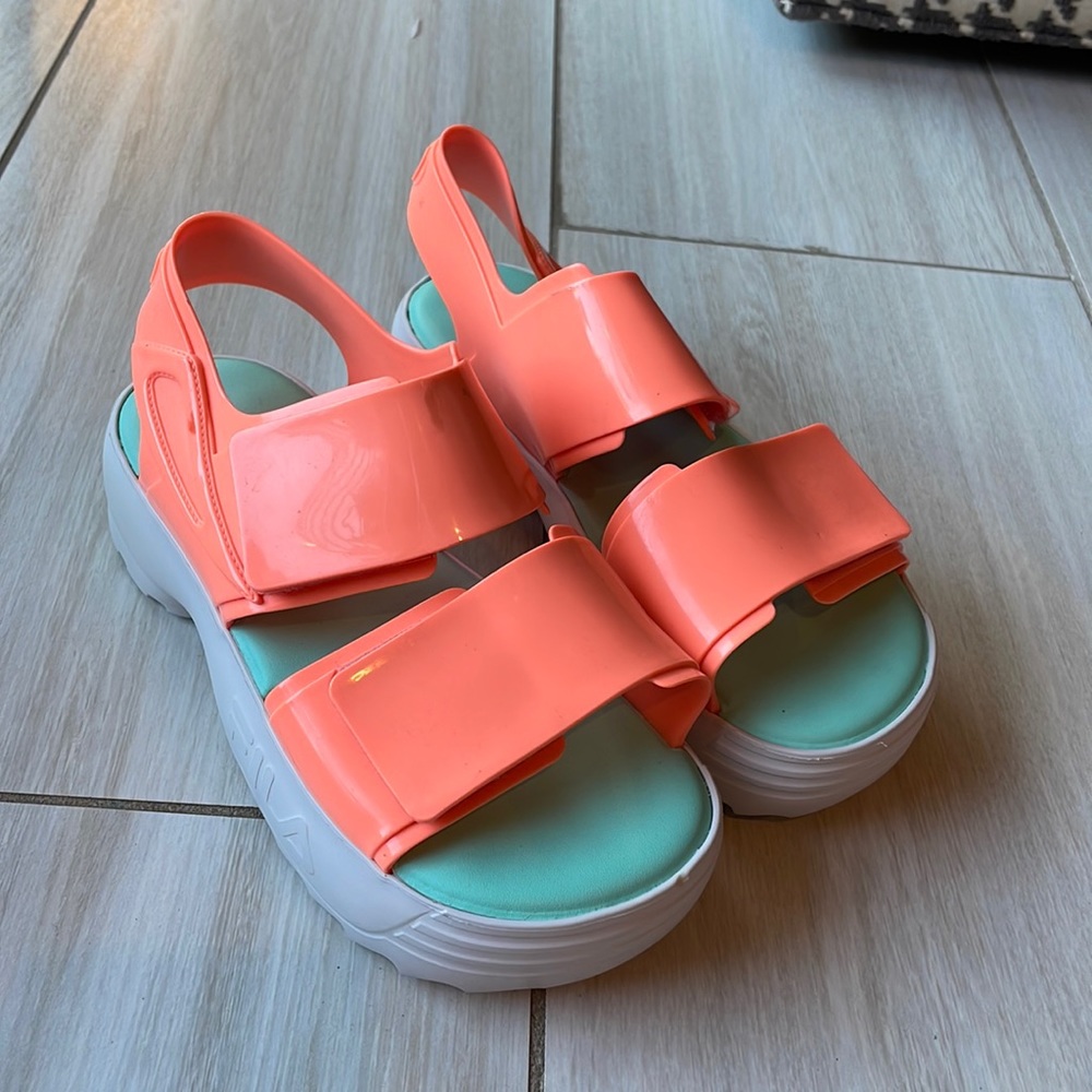 Fila X Melissa Platform Velcro Sandal! - Gem